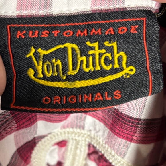 Von Dutch | Shirts | Vintage Originals Von Dutch Motors Red Checkered ...